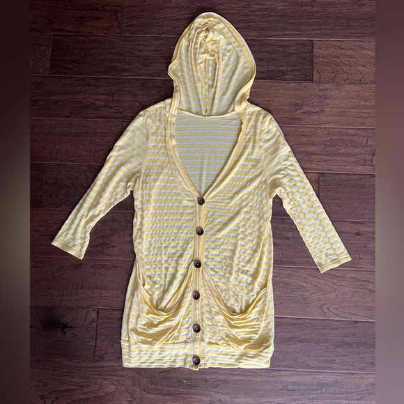 Tops | Soft Yellow Striped Top S | Poshmark